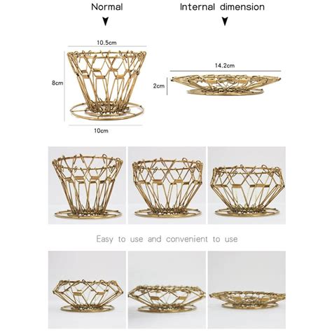 Coffee Filter Holder Foldable Stainless Steel Cone Grandado