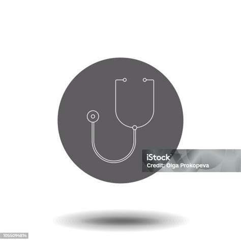 청진 기 선 아이콘 개요 벡터 기호 선형 스타일 그림 흰색 절연 심볼 로고 그림입니다 완벽 한 픽셀 건강관리와 의술에 대한 스톡 벡터 아트 및 기타 이미지 Istock