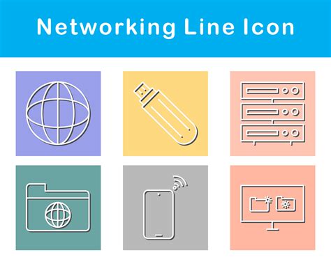 Networking Vector Icon Set 21207894 Vector Art At Vecteezy