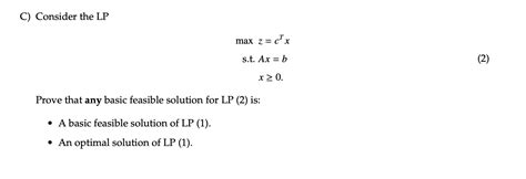 solved question 2 30 points consider the following lp