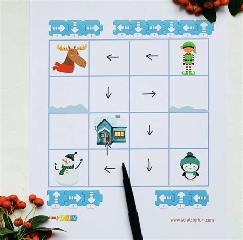 christmas flavored offline coding activities scratchjr fun