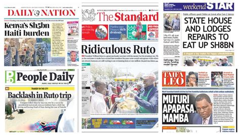 Magazeti Ya Kenya Serikali Ya Ruto Kutumia Ksh 7 8b Kukarabati Ikulu