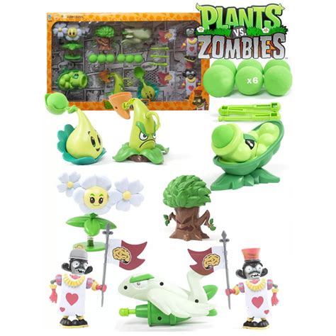 Набор игрушек Растения против Зомби экшн фигурки горох снаряды купить с доставкой по