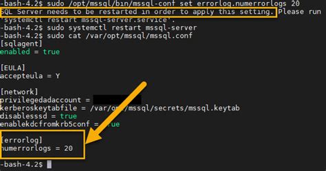 Configure Manage Error Logs SQL Server On Linux MSSQLTREK