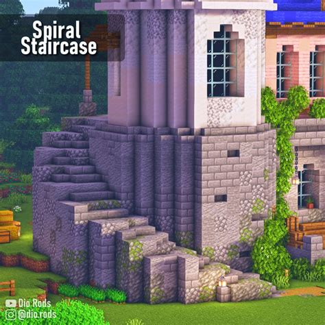 Minecraft Survival Fantasy House Spiral Staircase Minecraft