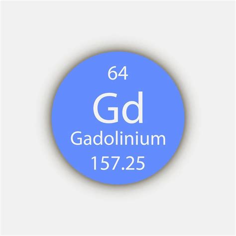 Gadolinium Symbol Chemical Element Of The Periodic Table Vector Illustration 16108192 Vector