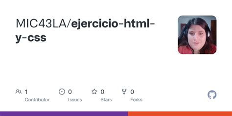 GitHub MIC LA Ejercicio Html Y Css