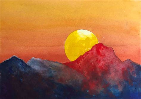 Easy Sunset Drawing At Getdrawings Free Download