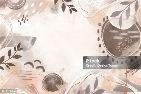 수채화 중립 지구 색조 배경입니다 페인트 브러시와 금색 라인 아트가 있는 수채화 예술 배경 어스 톤 블루 그레이 아이보리 베이지 수채화 0명에 대한 스톡 벡터 아트 및 기타