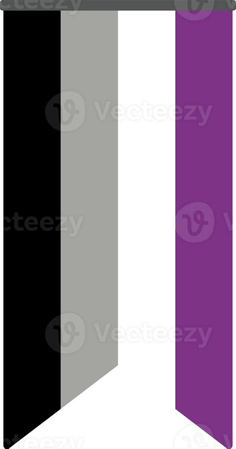 Black Gray White And Purple Colored Asexual Flag Lgbtqi Concept