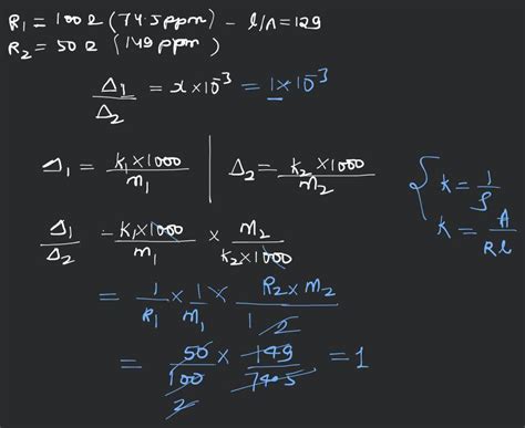 Resistance Of A Conductivity Cell Cell Constant 129 M − 1 Filled W
