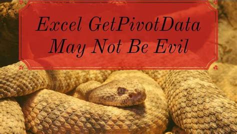 Getpivotdata Excel Tips Mrexcel Publishing