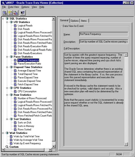 Using Oracle Trace Data Viewer