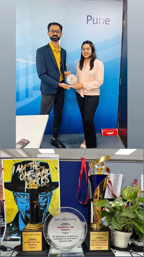 Janhavi Wakarekar On Linkedin Im Thrilled To Be Recognized As Jaro Educations Champ For
