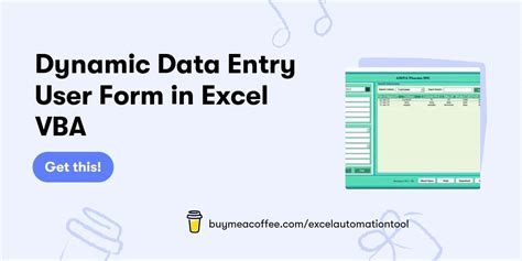 Dynamic Data Entry User Form In Excel Vba Buymeacoffee