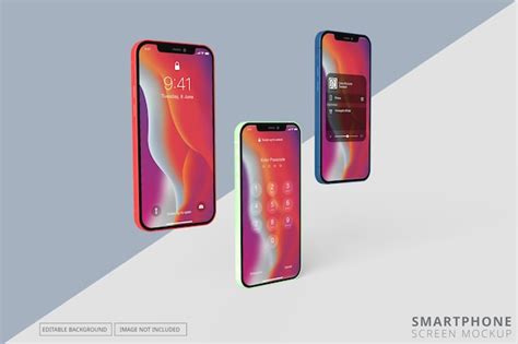 Premium Psd Mockup With Multiple Different Phone Screens