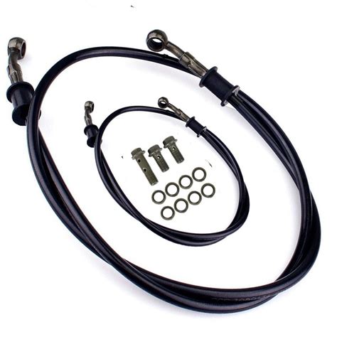 Front And Rear Braided Brake Hose Line For Suzuki Rm125 Rm250 1996 2000