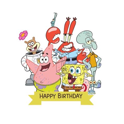 Spongebob Happy Birthday Clip Art