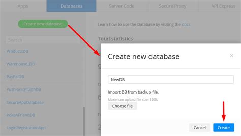 7 setting up database