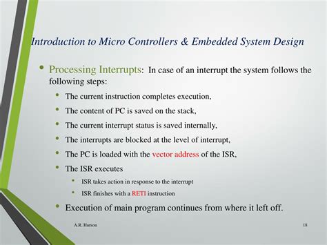 Ppt Introduction To Micro Controllers And Embedded System Design Interrupt Powerpoint