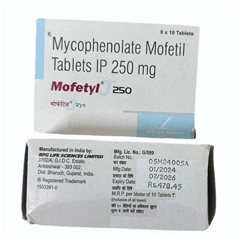 Mofetyl 250mg Mycophenolate Mofetil Tablet At ₹ 185strip In Ahmedabad