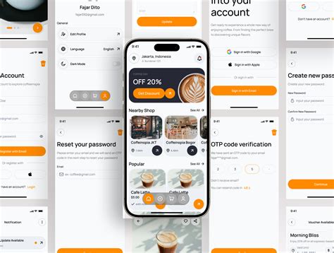 Coffeinopia Coffe Shop App Mobile Ui Ux Figma Resources Mobile Ui