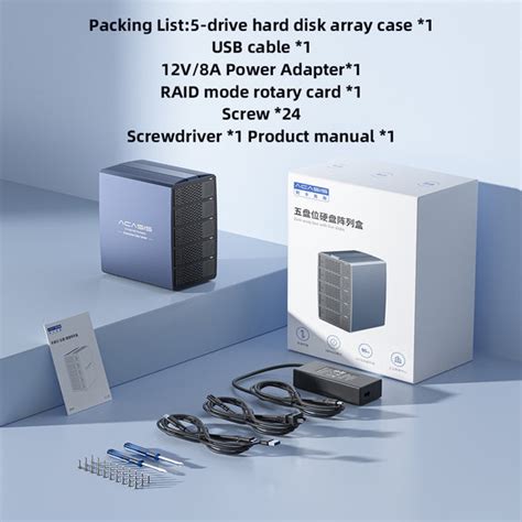 Acasis 5 Bay External Array 2 5 3 5 Inch Usb To Sata Hdd Raid Case