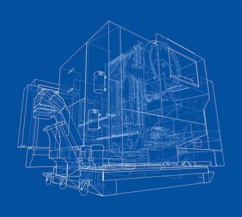 Premium Photo Metalworking CNC Milling Machine Vector