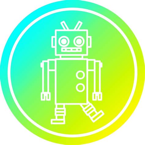 Dancing Robot Circular In Cold Gradient Spectrum 10615707 Vector Art At Vecteezy