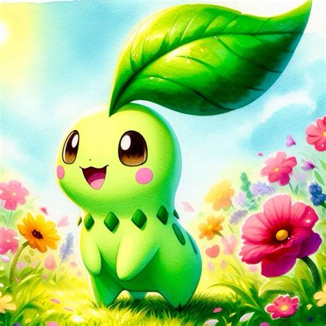 Chikorita In 2025 Cute Pokemon Pokémon Species Pokemon Sketch