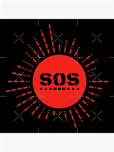 SOS Morse Code Distress Signal Sticker For Sale By AnnSign Redbubble
