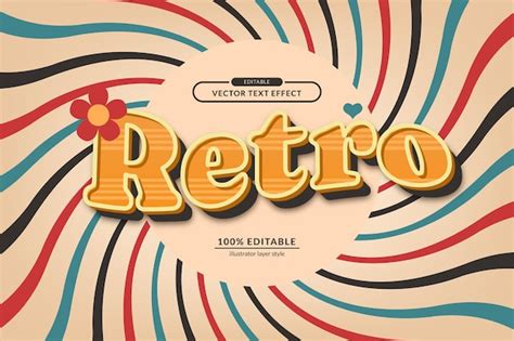 Premium Vector Vintage Old Retro Classic Editable Text Effect Eps