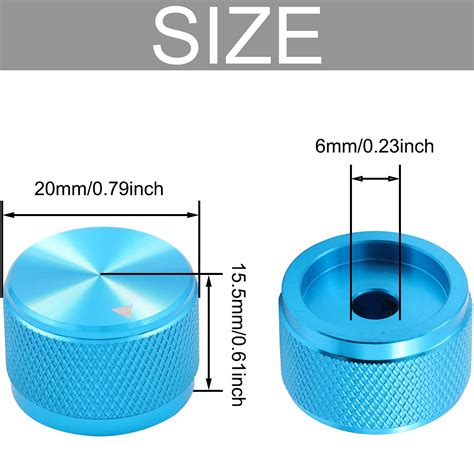 Xiatiaosann Blue Aluminum Rotary 4pcs Electronic Control Potentiometer