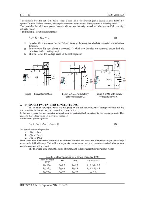 Modelling Impedance Design And Efficiency Analysis Of Battery Assists Pv Tied Quasi Z Source