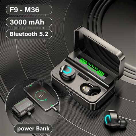 Tws Bluetooth5 2 Earbuds 9d Stereo Wireless Headphones Ipx7 Waterproof Sport Headset Cvc8 0