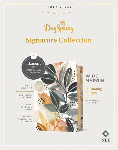 Nlt Wide Margin Bible Dayspring Signature Collection Filament Enabled