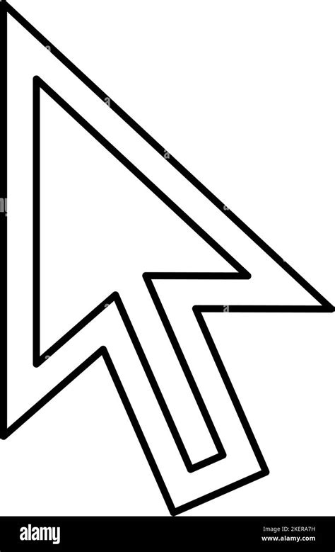 Cursor Arrow Line Icon Vector Illustration Stock Vector Image Art Alamy