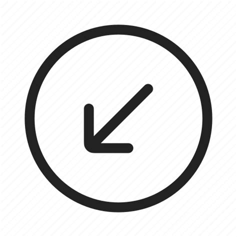 Arrow Bottom Left Circle Icon Download On Iconfinder