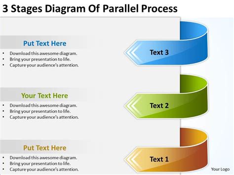 Powerpoint Graphics Business 3 Stages Diagram Of Parallel Process Templates