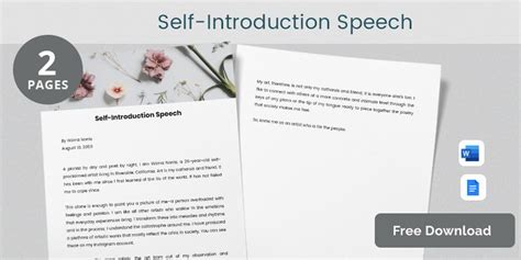 FREE Self Introduction Templates Examples Edit Online Download Template Net
