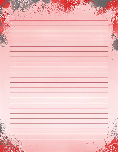 Red Lined Paper