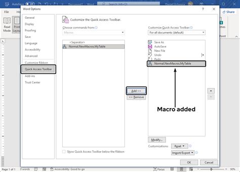 Create Macro