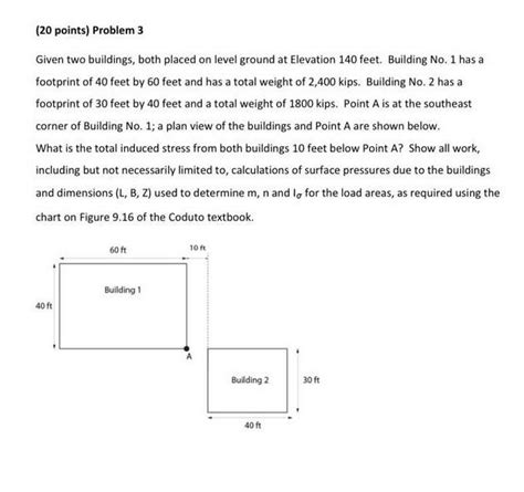 solved 20 points problem 3 given two buildings both