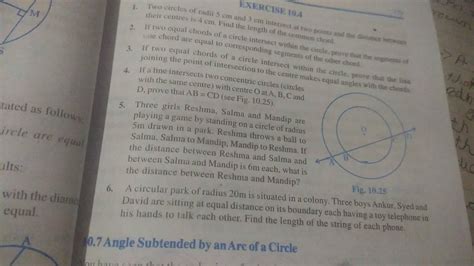 Exercise 104 2 If Two Equal Chords Of A Circle Intersect Within The Cir