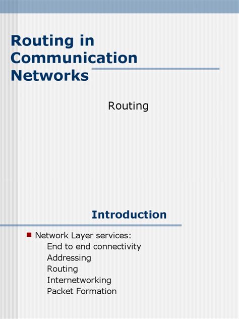 routing in communications networks pdf routing multiprotocol