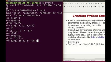 Set Datatype In Python Programming With Demo Explained In Tamil Youtube