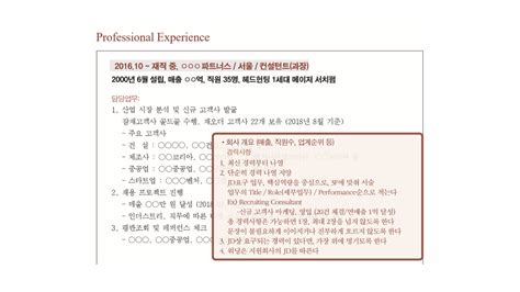 대기업출신 헤드헌터의 경력기술서 이력서 컨설팅 크몽
