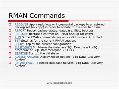 oracle backup and recovery ppt operating systems computer