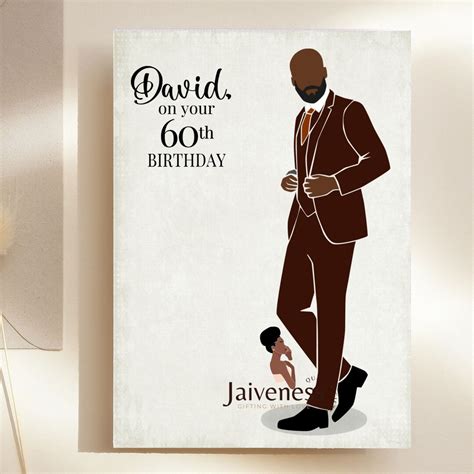 60th Birthday Card For Him Card For Partner Uk Made Afro Caribbean