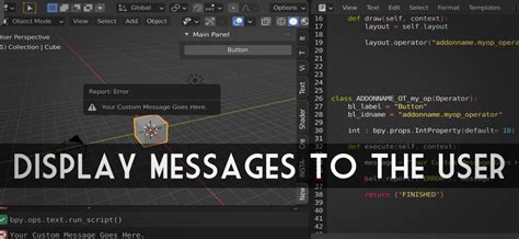 Python Scripting How To Display Info Error Messages Blendernation